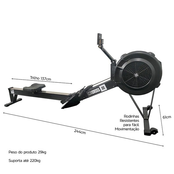Kit 3 Remos Seco - Indoor Air Rower EchoCross Pro – D1Fitness