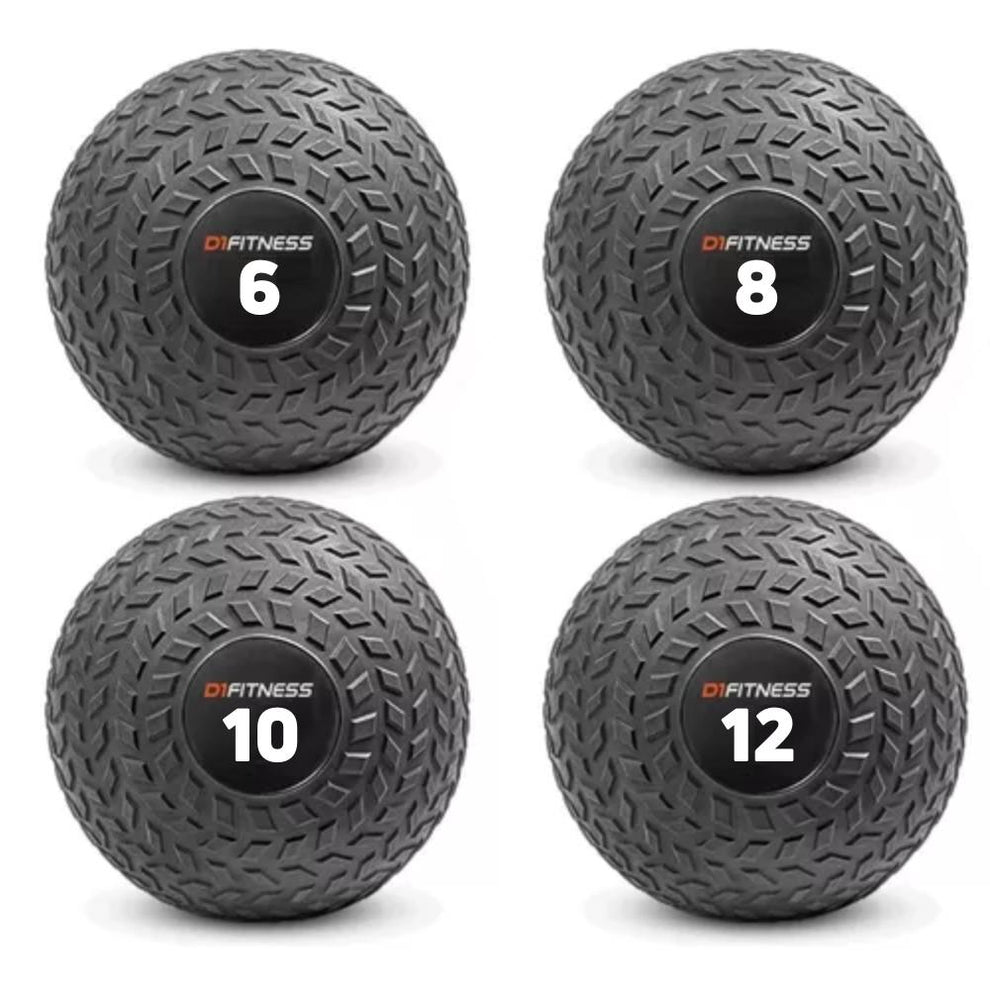 Kit 4 Slam Balls Texturizadas - 6kg, 8kg, 10kg e 12kg – D1Fitness